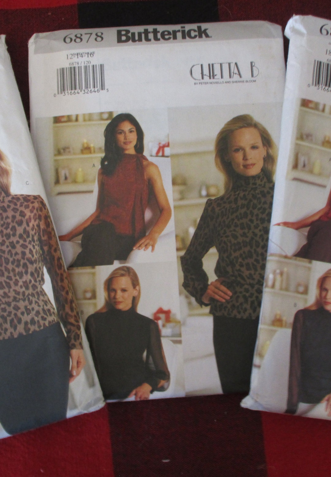 Butterick 6878 Blouse Pattern: Misses Size 12-16, Pleated Top - Etsy