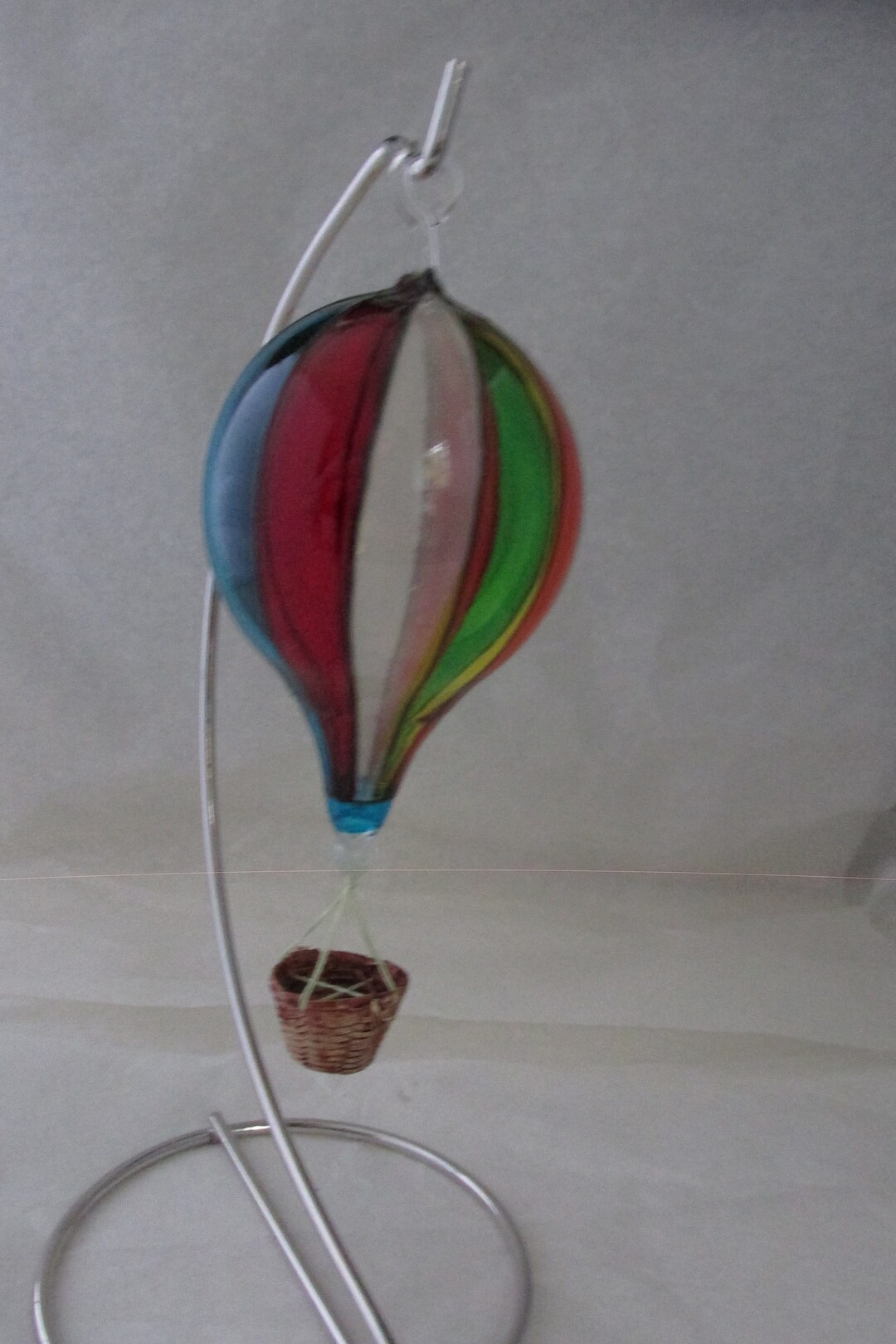Blown Glass Hot Air Balloon Ornament - Etsy