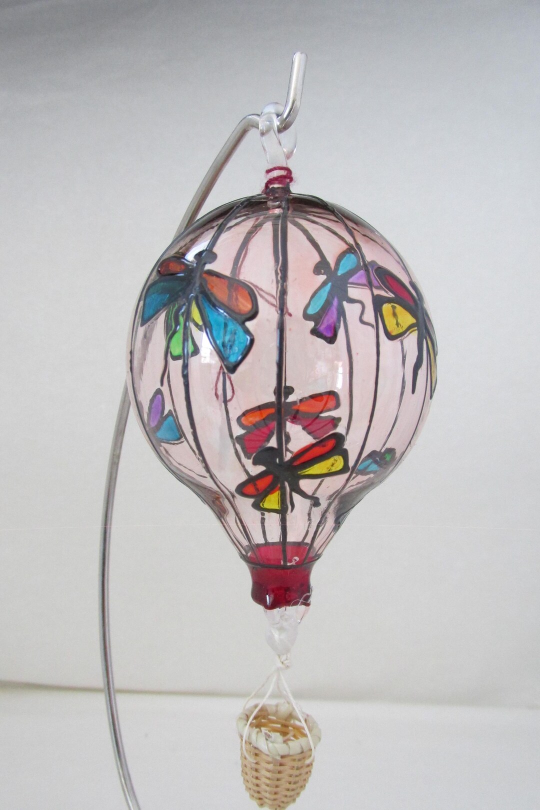 Blown Glass Hot Air Balloon Dragonfly Pattern - Etsy