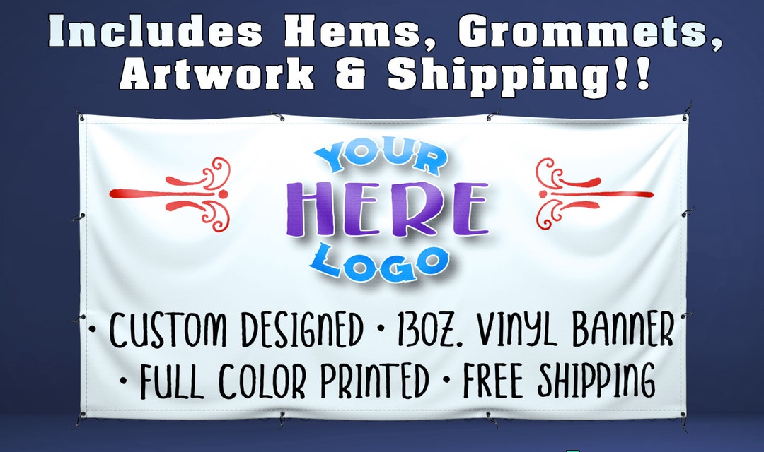 Various Size Vinyl Banner | Party Backdrop | Event Banner | Trade Show ...