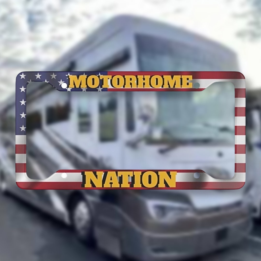 Motorhome Nation License Plate Frame Camping Gift RV Gift - Etsy