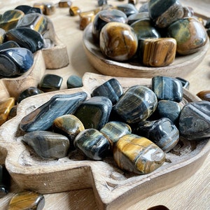 Blue Tiger Eye Tumbled Stone - Etsy