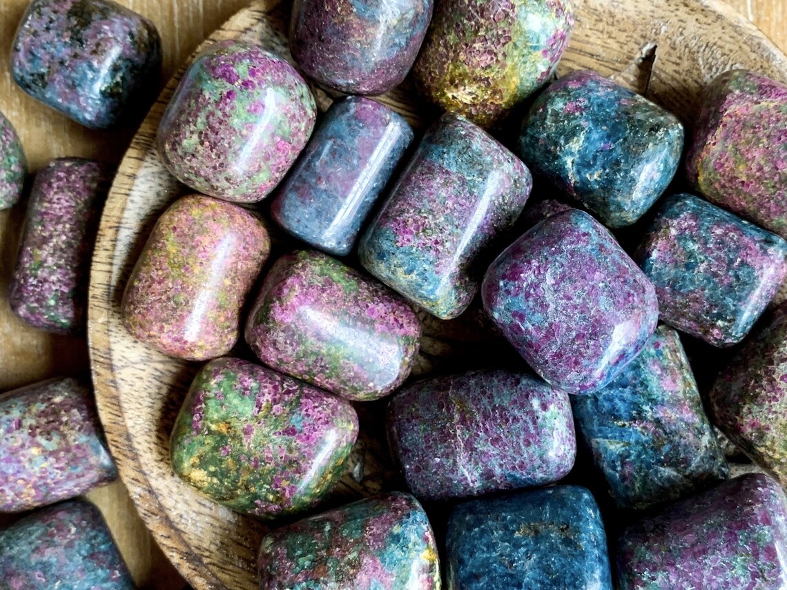 Ruby in Kyanite Tumbled Stone - Etsy