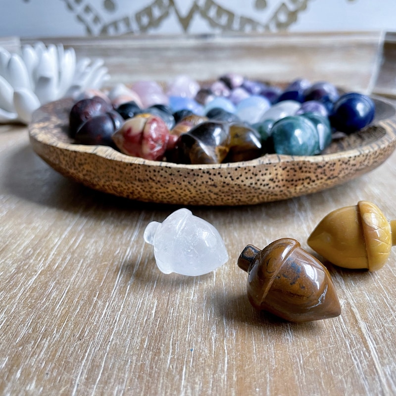 Carved Acorns - Etsy