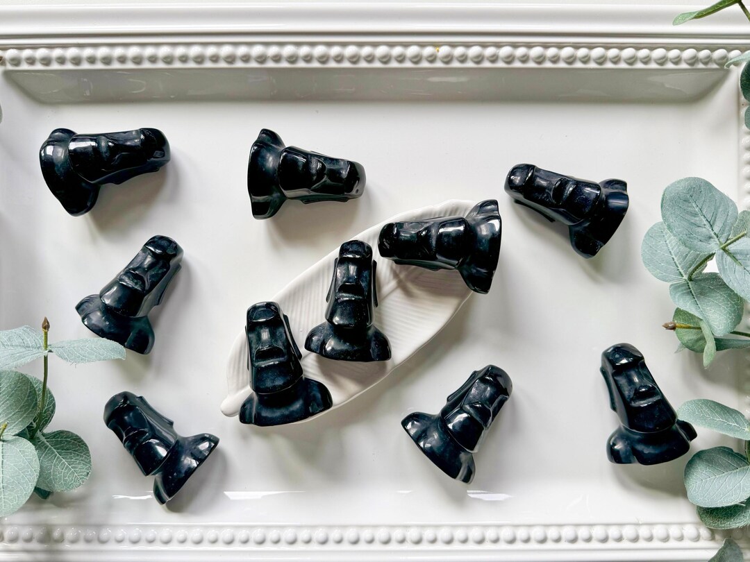 Obsidian Easter Island Moai Statue Carving - Etsy