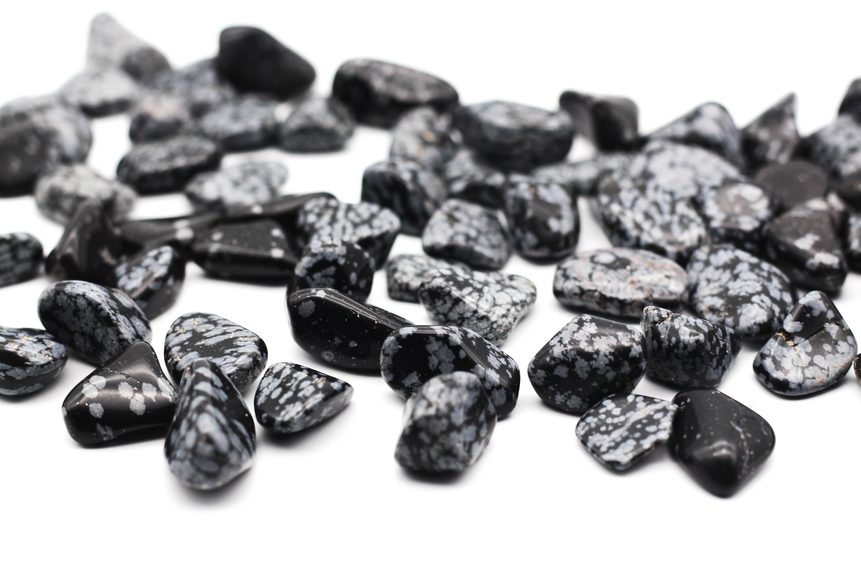 Snowflake Obsidian Tumbled Stone - Etsy