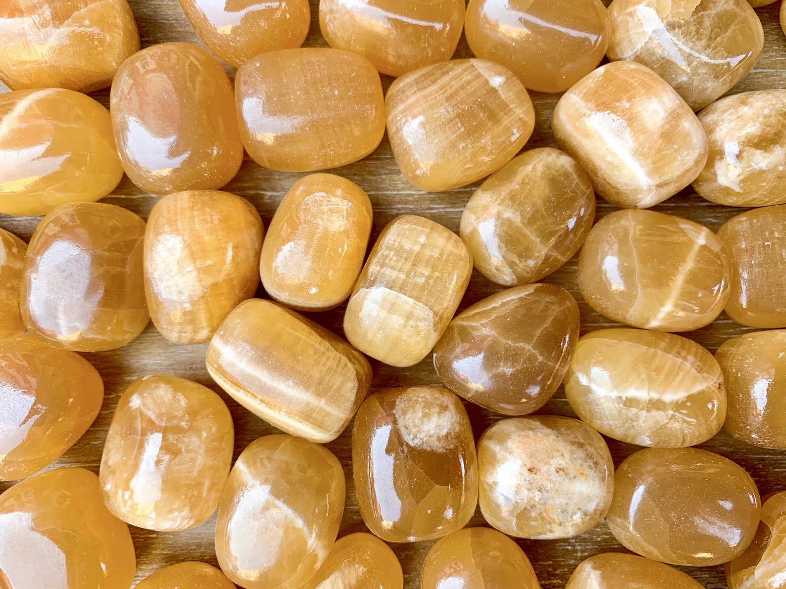 Honey Calcite Tumbled Stone | Etsy