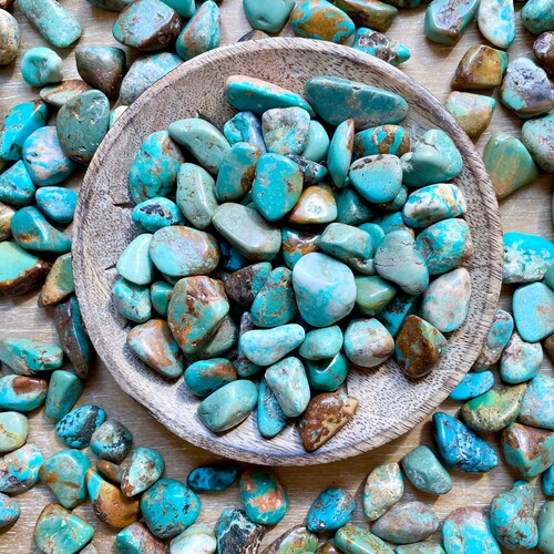 Turquoise african Tumbled Crystal - Etsy