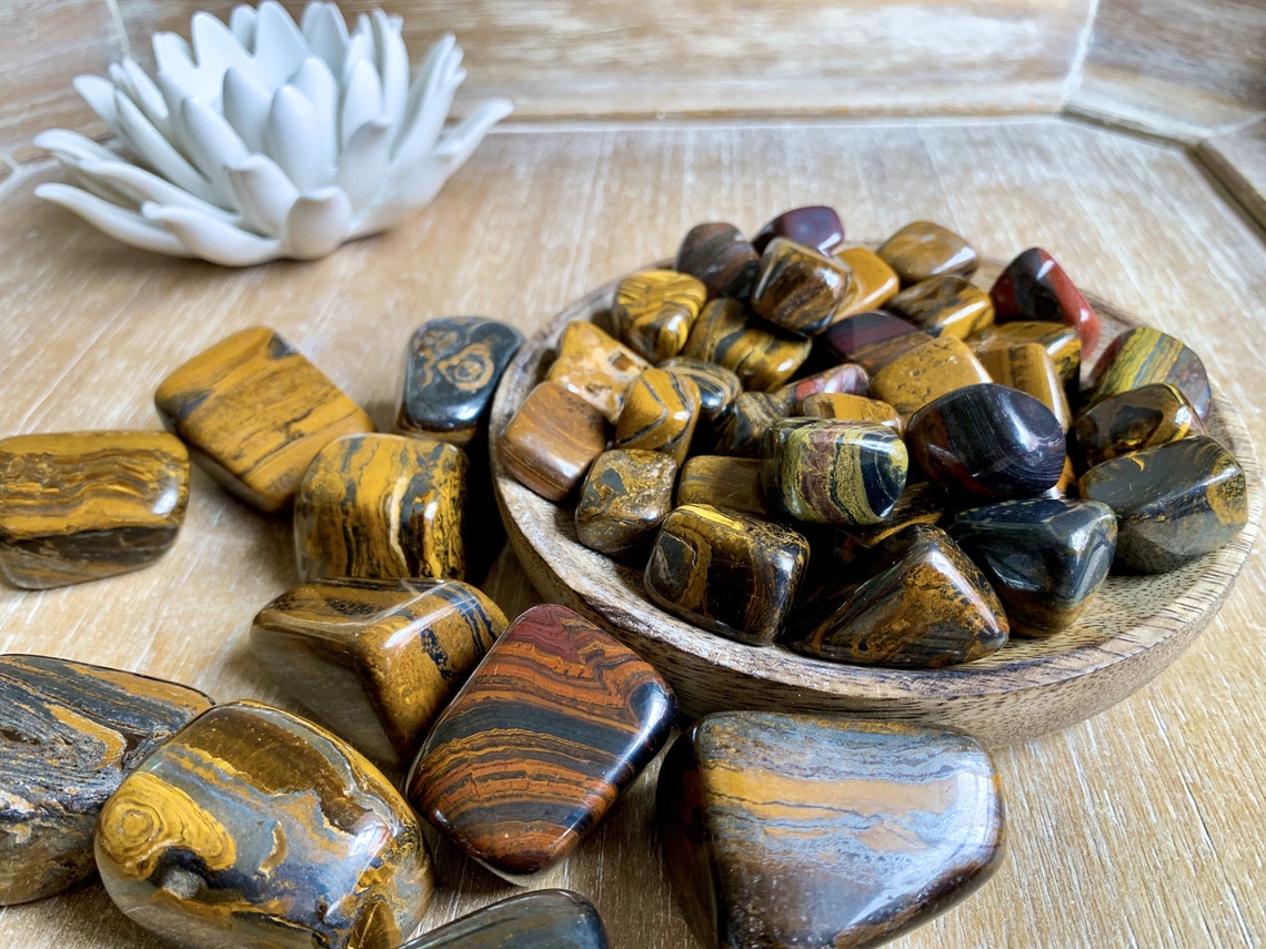 Tiger Iron Tumbled Stone - Etsy