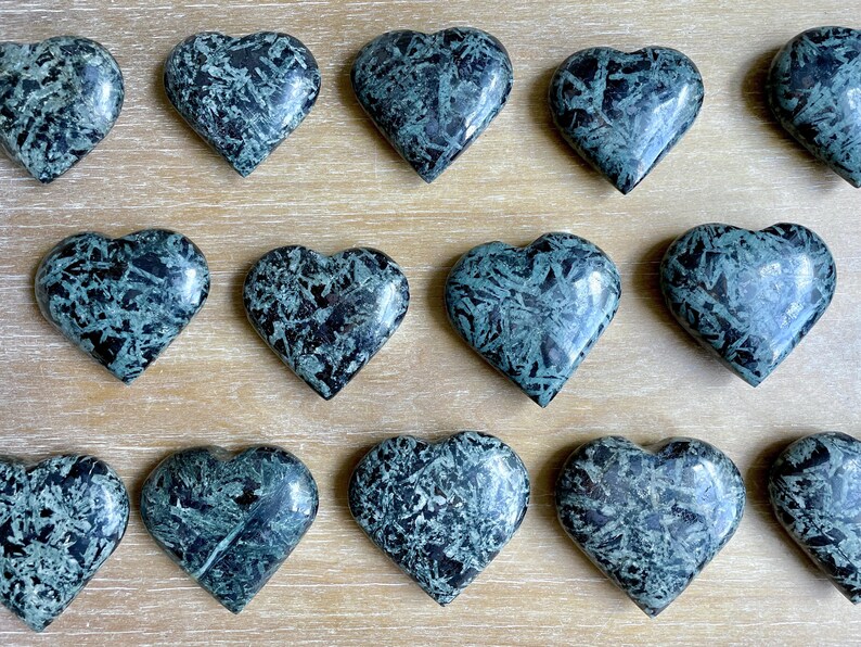 Green Flower Tourmaline Heart - Etsy