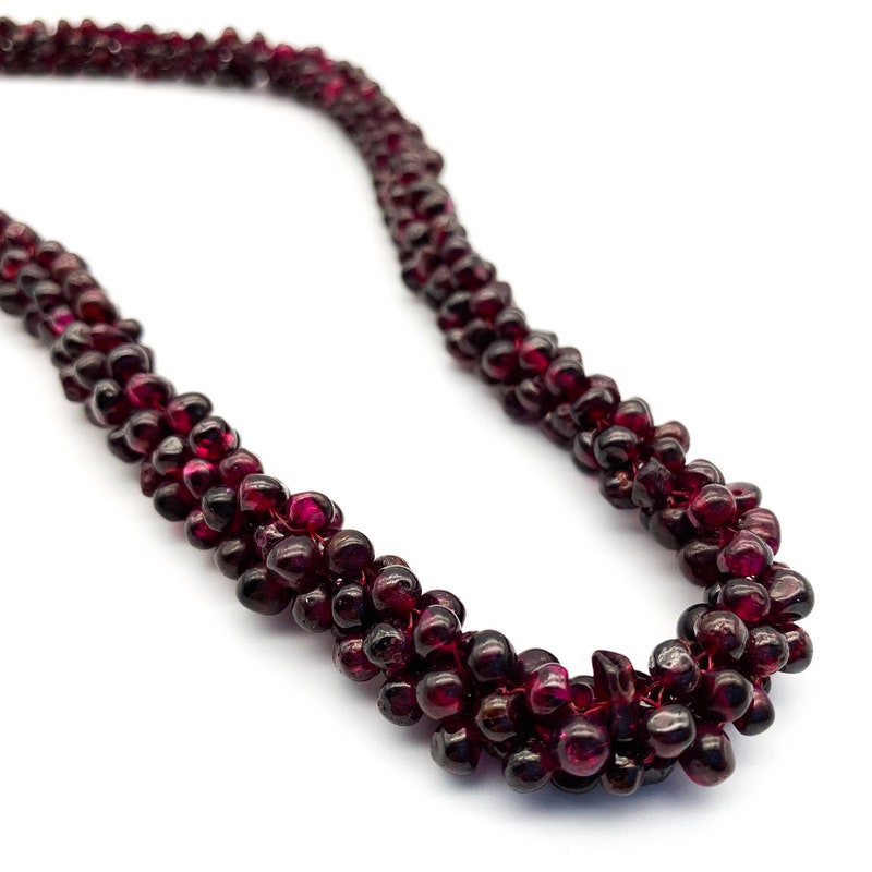 Vintage Garnet Necklace - Etsy