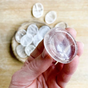 Clear Quartz Worry Stone Small - Etsy