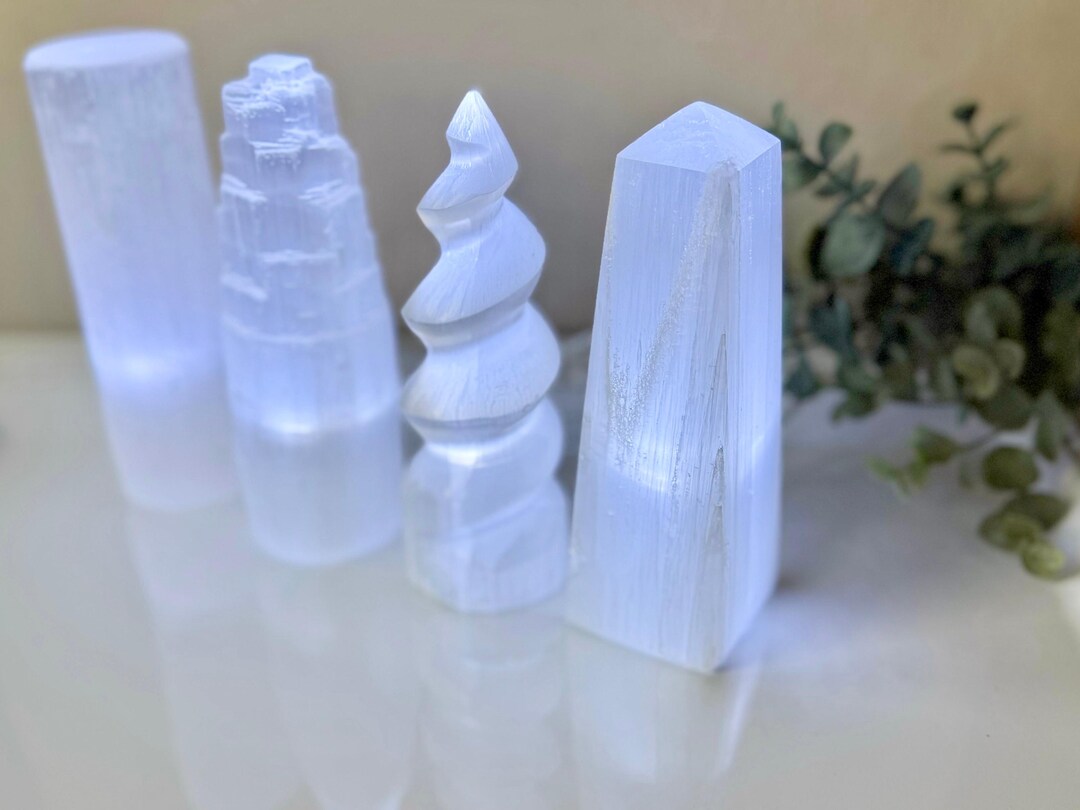 Selenite LED USB Lamp - Etsy