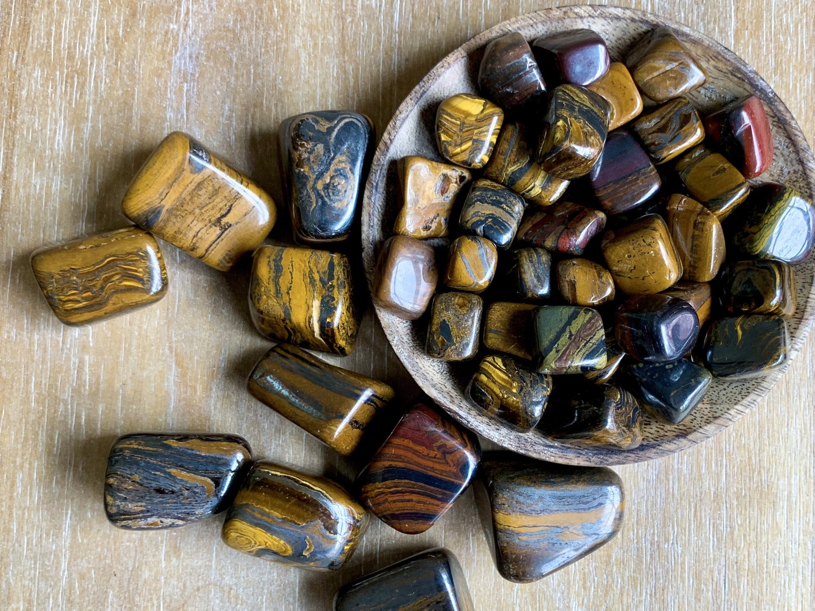 Tiger Iron Tumbled Stone - Etsy