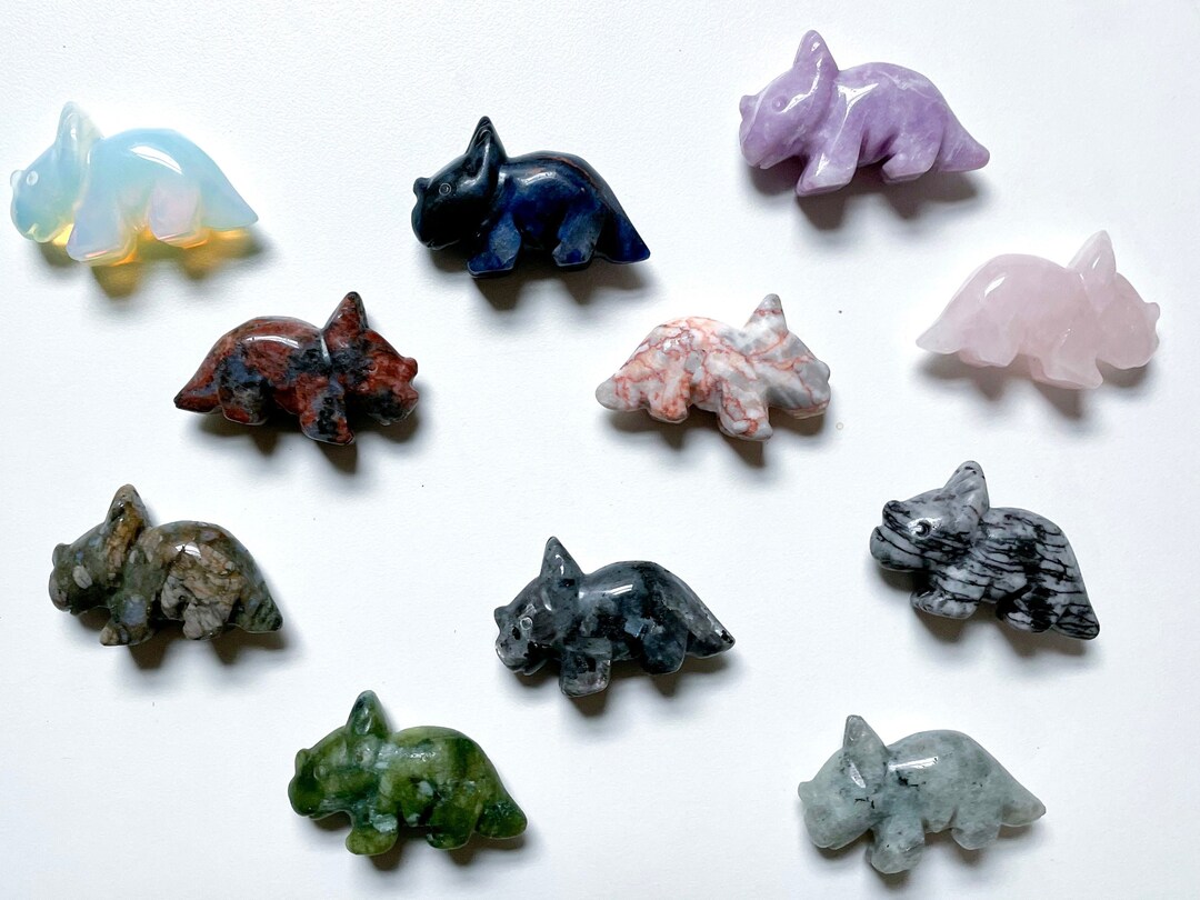 Crystal Triceratops 2" Carving - Etsy
