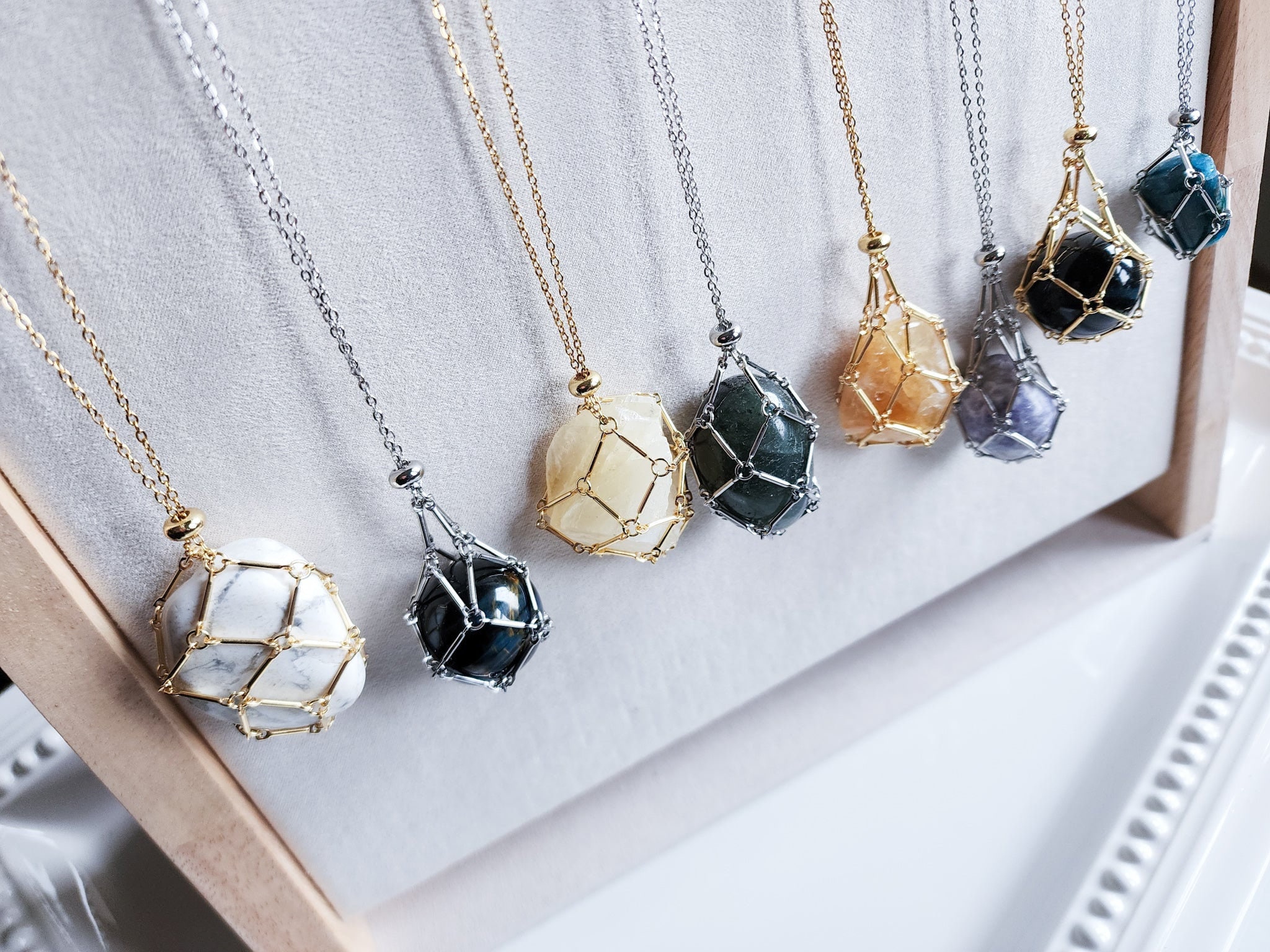 Crystal Cage Necklace || Adjustable - Etsy