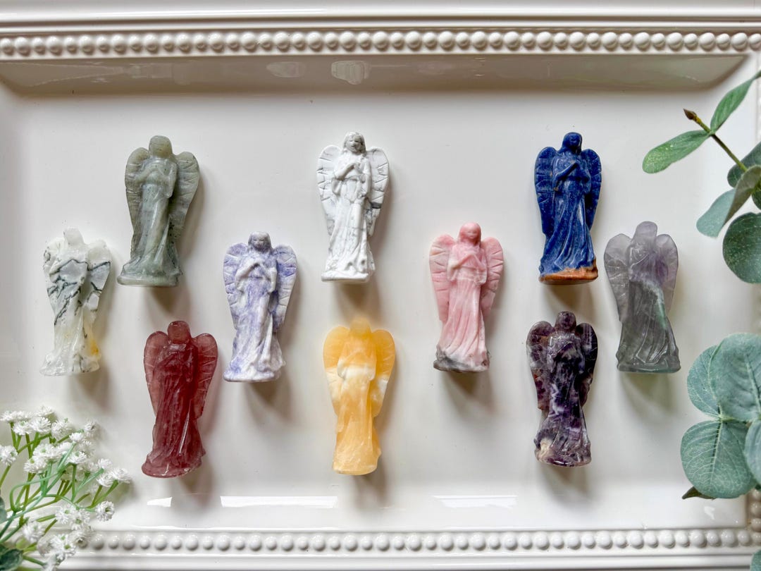 Guardian Angel Crystal Carving || 3" - Etsy