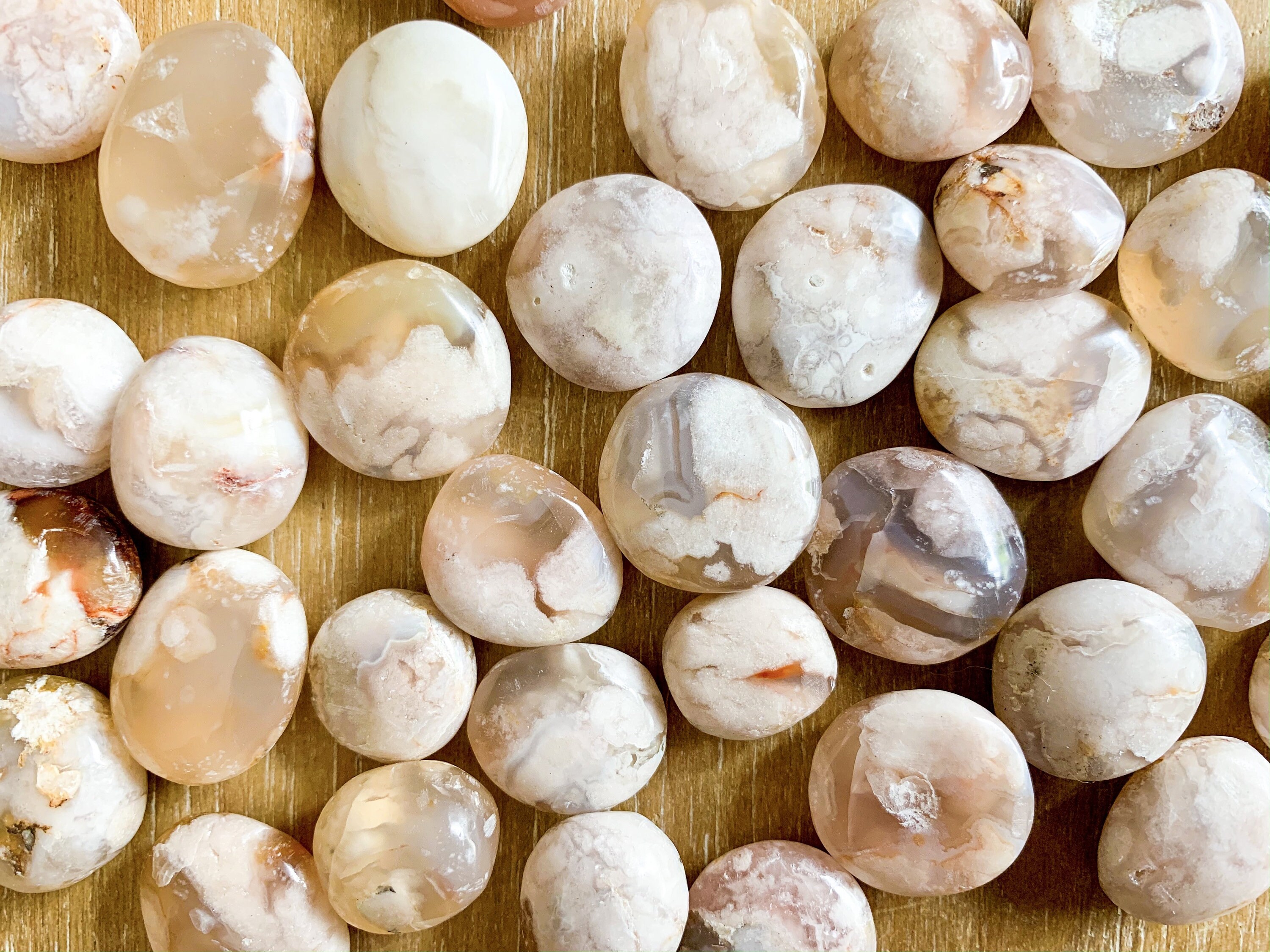 Flower Agate Tumbled Stone - Etsy
