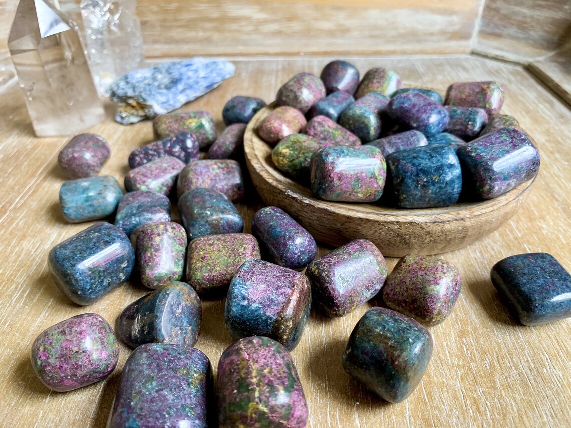 Ruby in Kyanite Tumbled Stone - Etsy