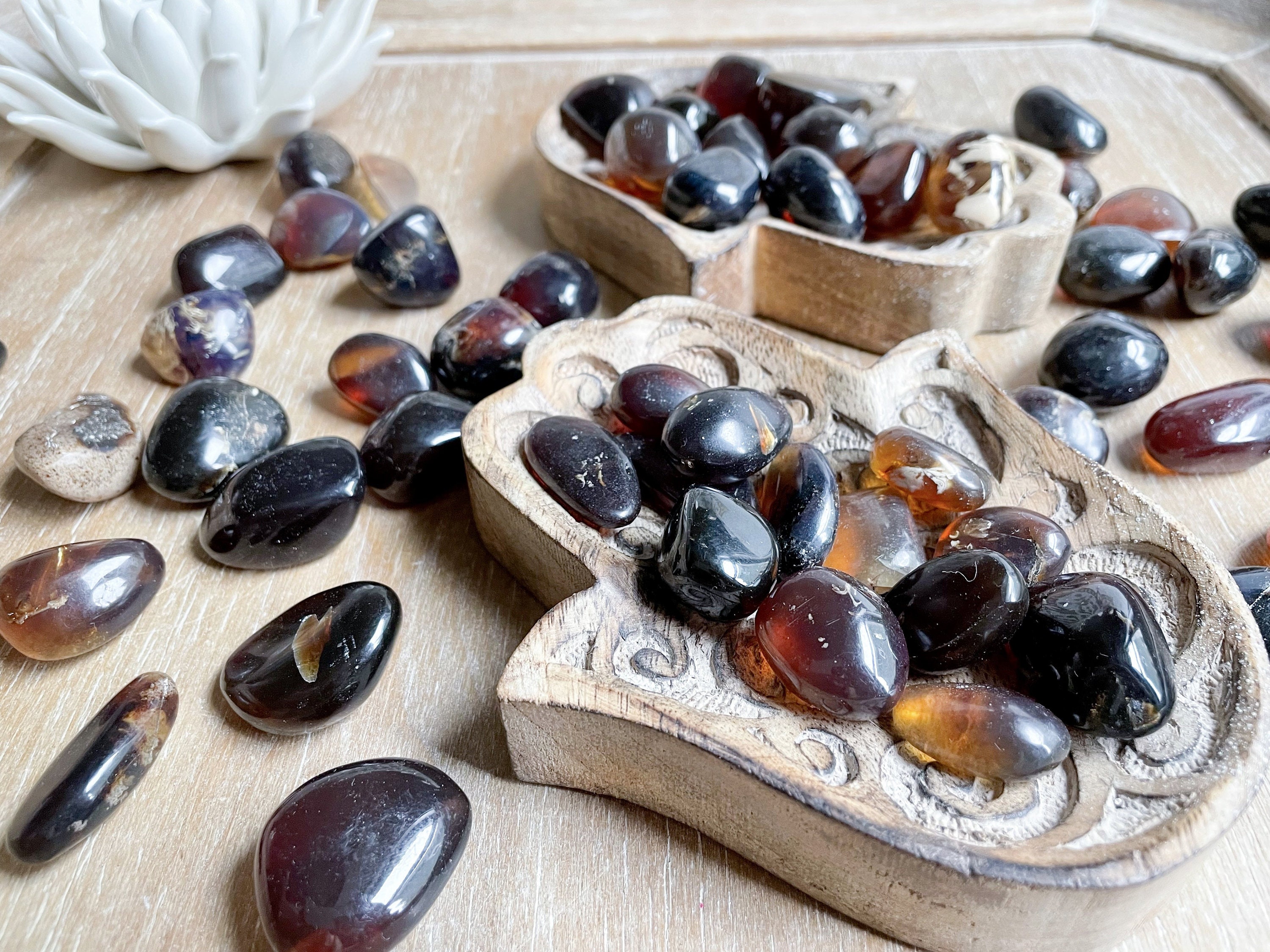 Amber Tumbled Stone - Etsy