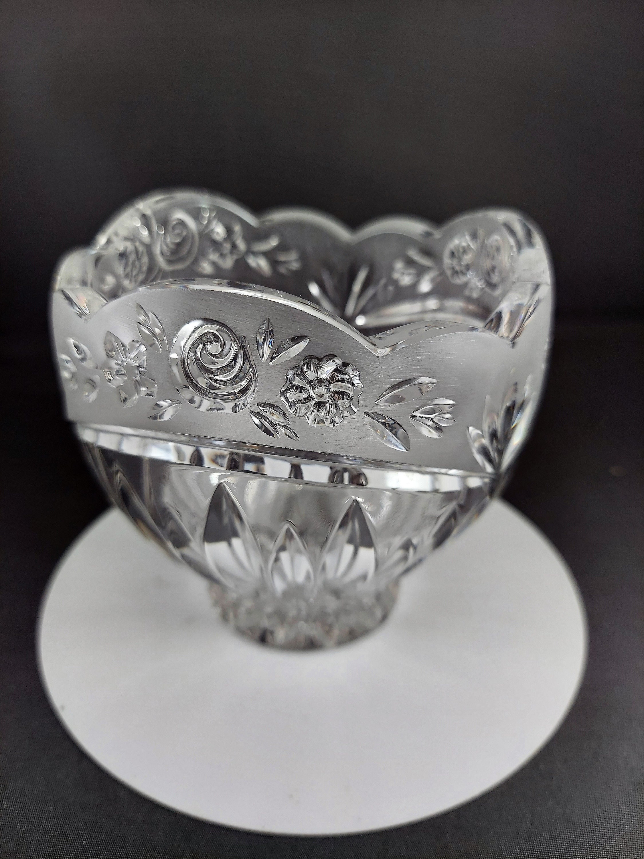 Vintage Oneida Scalloped Edge Crystal Dish - Etsy