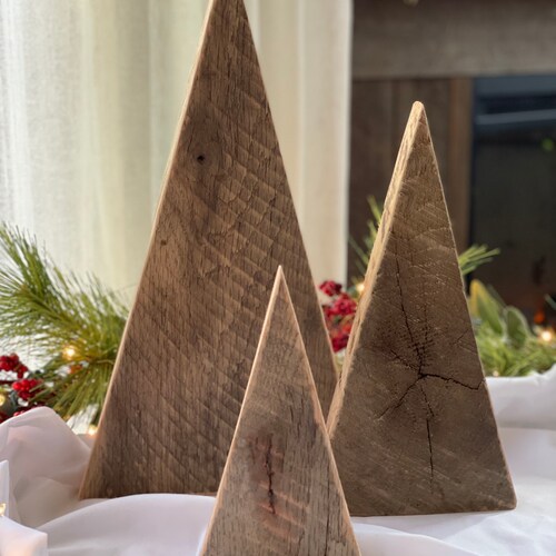 Wood Christmas Trees Table Top Tree Reclaimed Wood Christmas - Etsy