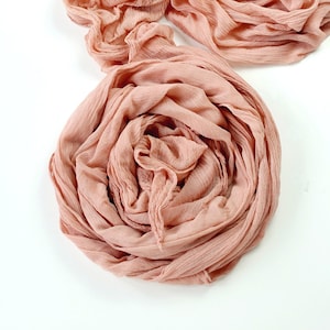 Peach Table Runner Peach Moonstone Cheesecloth Runner Cafe Au Lait ...