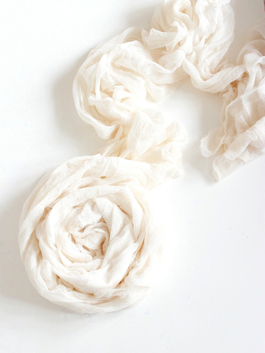 Hand Dyed Ivory Cotton Gauze Runner: Wedding Table Decor - Etsy