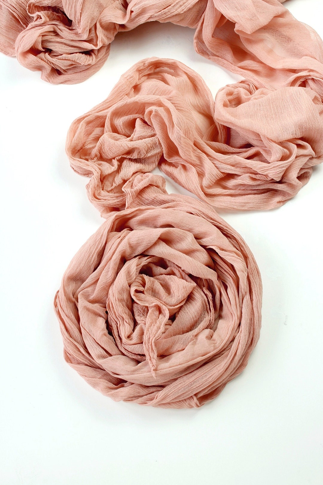 Peach Table Runner Peach Moonstone Cheesecloth Runner Cafe Au Lait ...