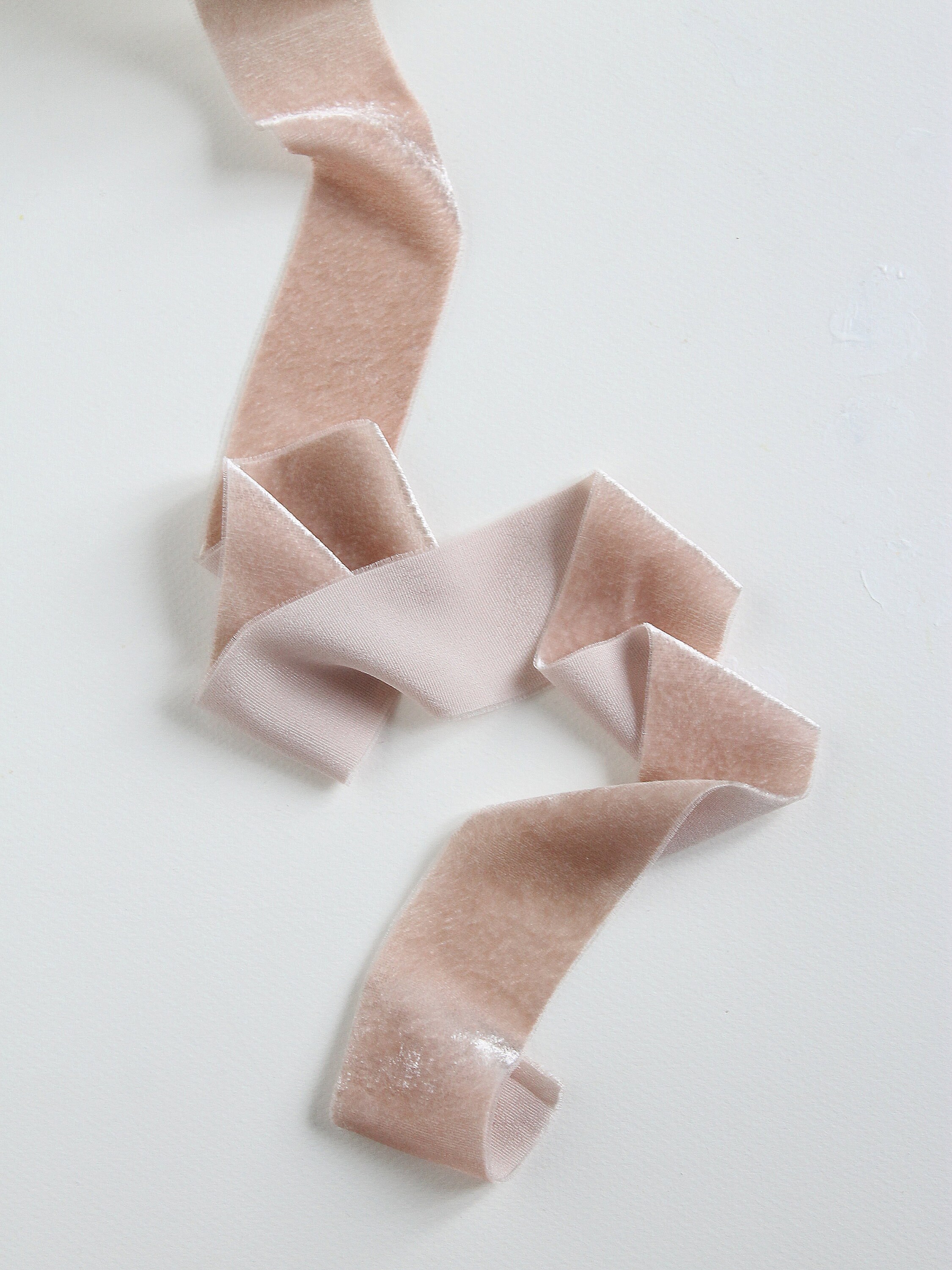 Antique Rose Silk Velvet Ribbon Blush Velvet Ribbon Hand Dyed - Etsy