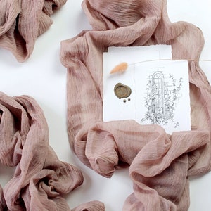 Tan Table Runner Coffee Muslin Runner Woodsy Wedding Woodland ...