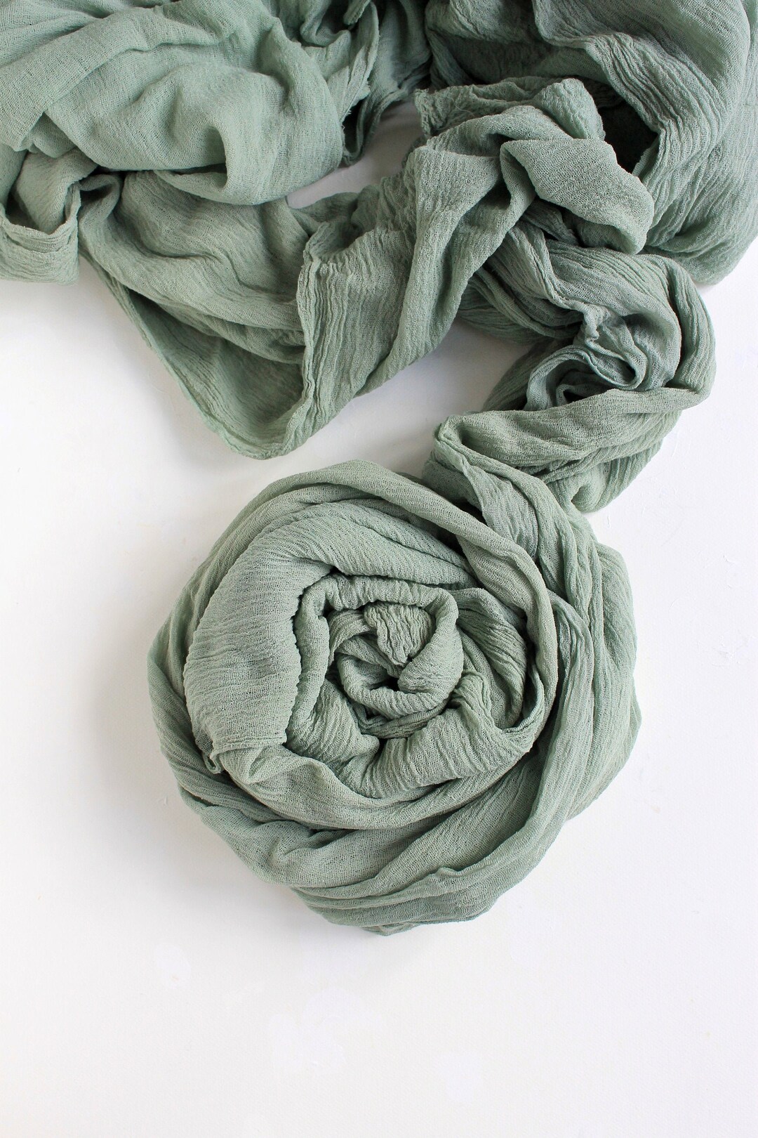 Sage Green Table Runner Hand Dyed Sage Gauze Runner Cheesecloth Runner ...