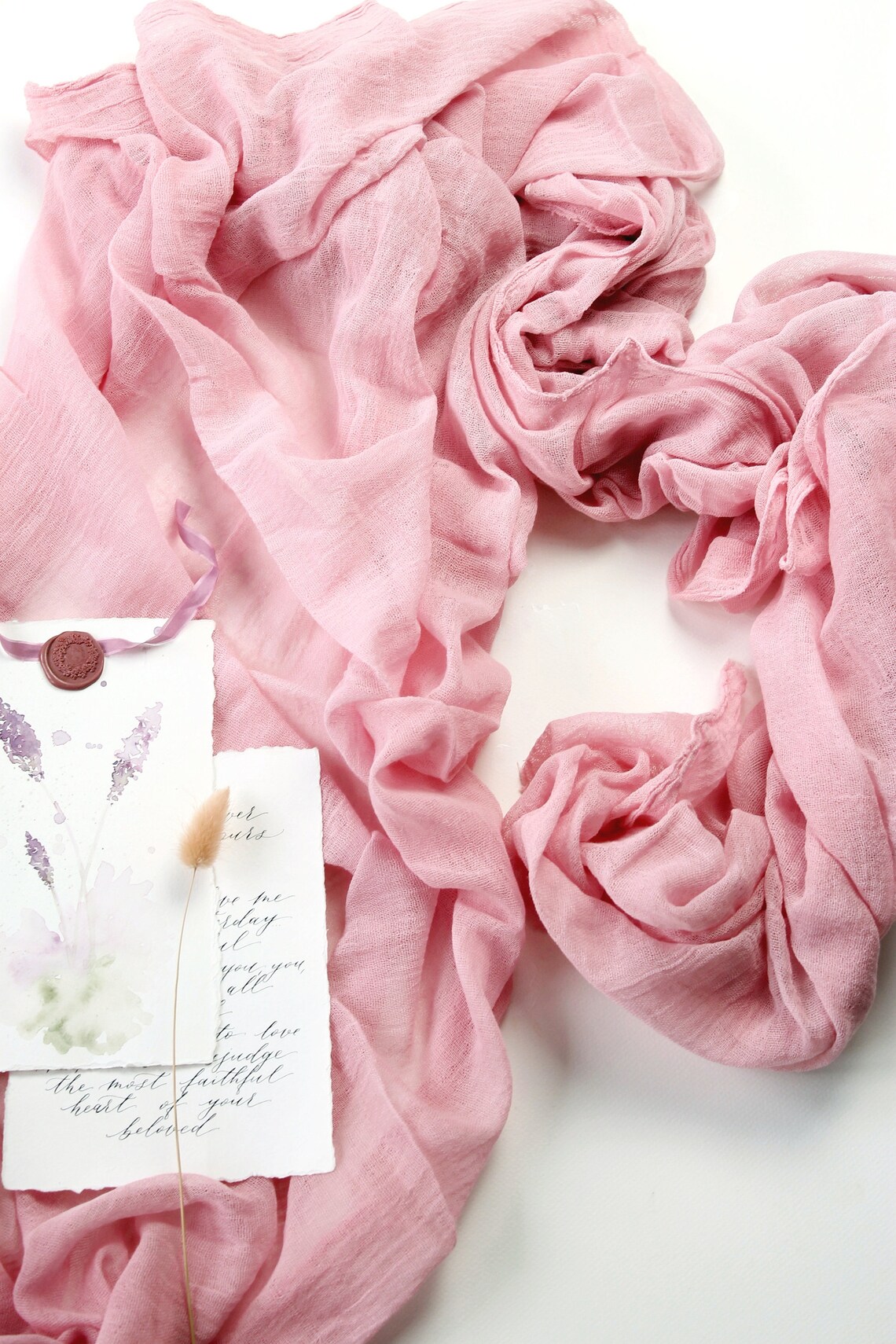 Pastel Pink Gauze Runner Pink Table Runner Flamingo Pink Drape - Etsy