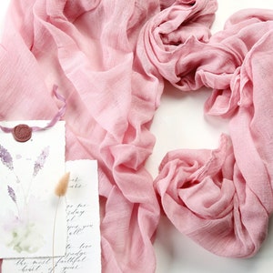 Pastel Pink Gauze Runner Pink Table Runner Flamingo Pink Drape Styling ...