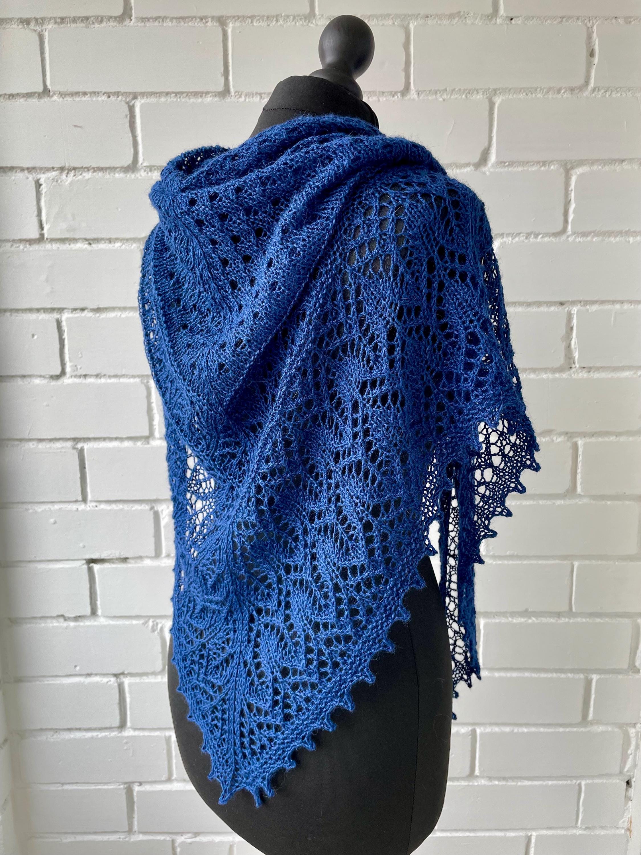 Knitted Shawl. Hand Knit Shawl. Triangular Shawl. - Etsy