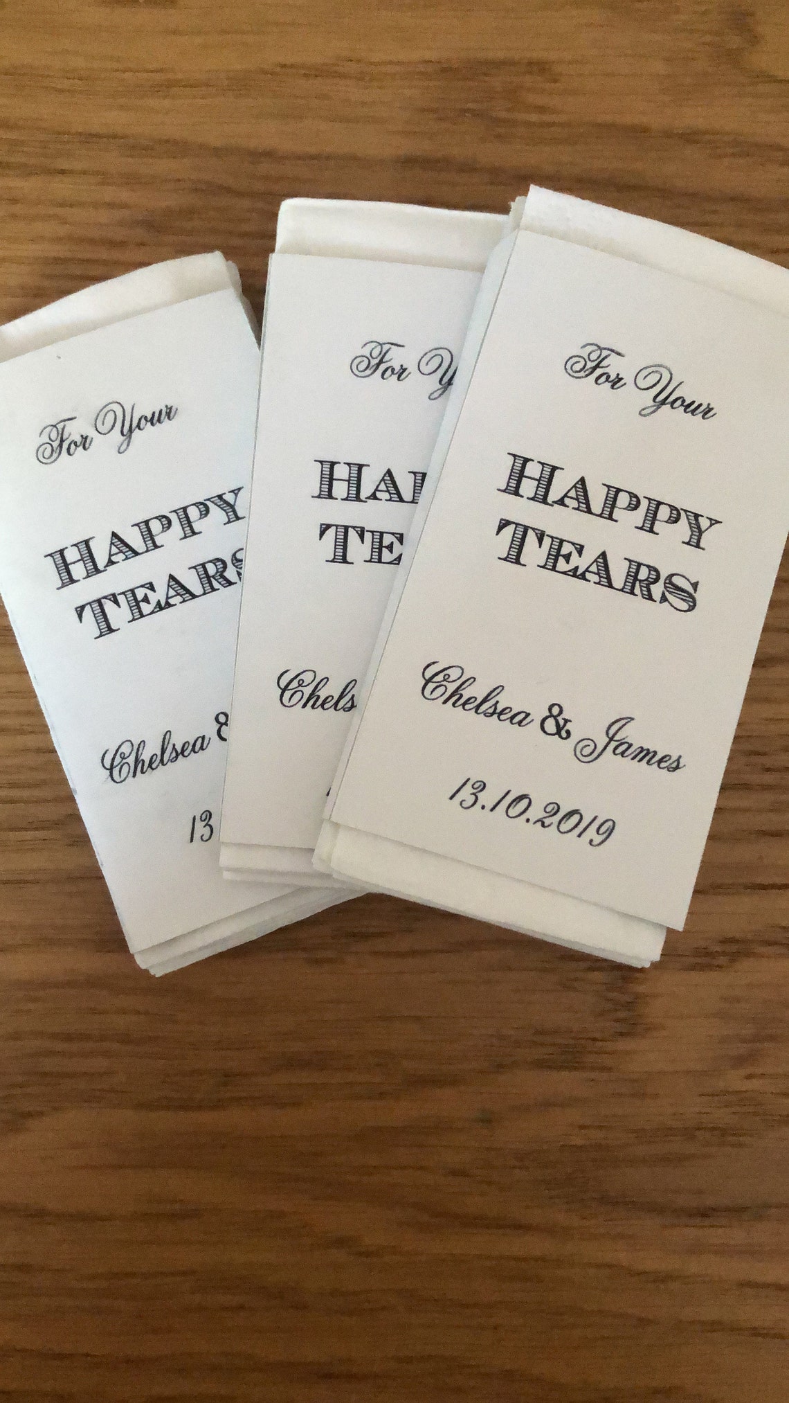 Happy Tears Wedding Tissues - Etsy