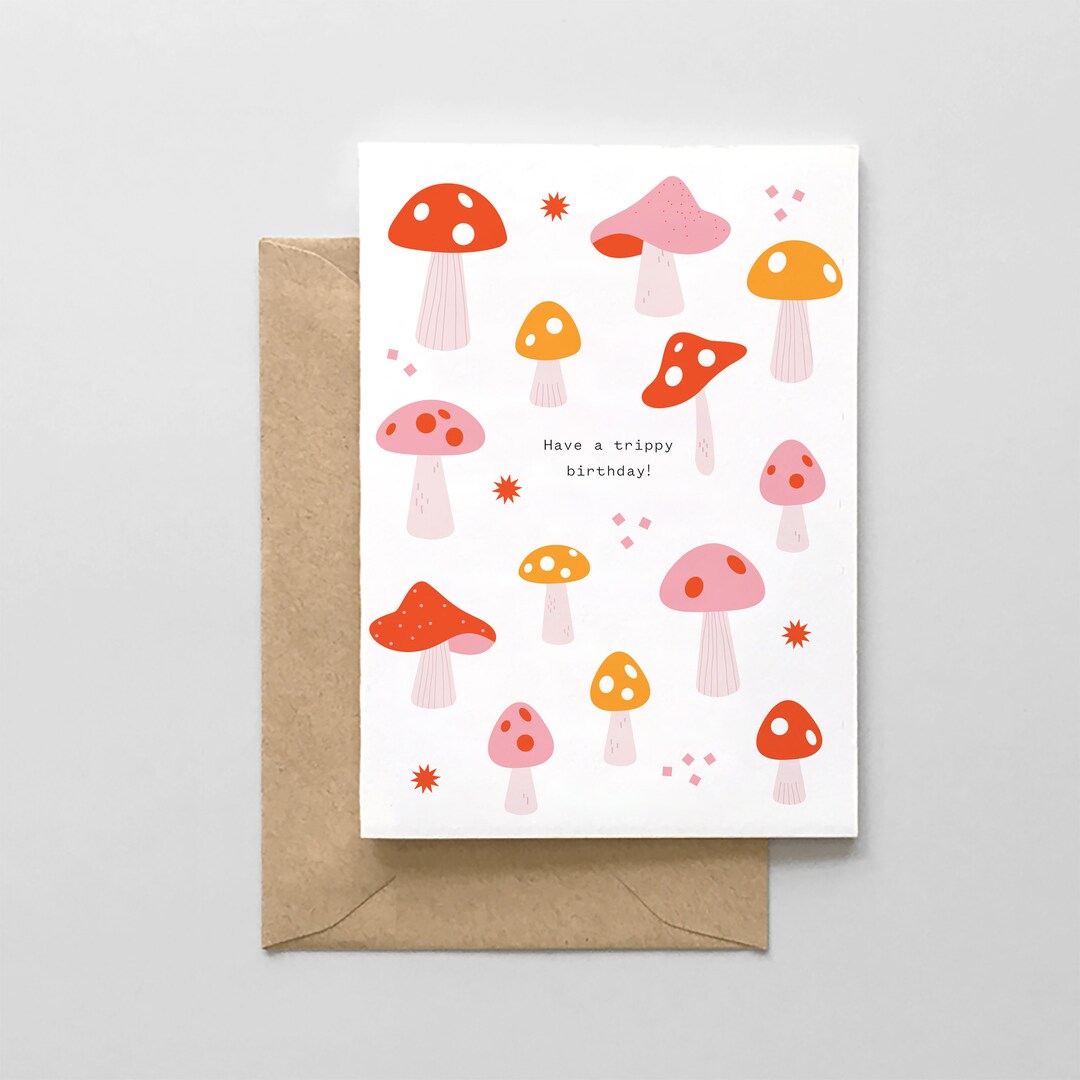 Have A Trippy Birthday - Birthday Card - Etsy