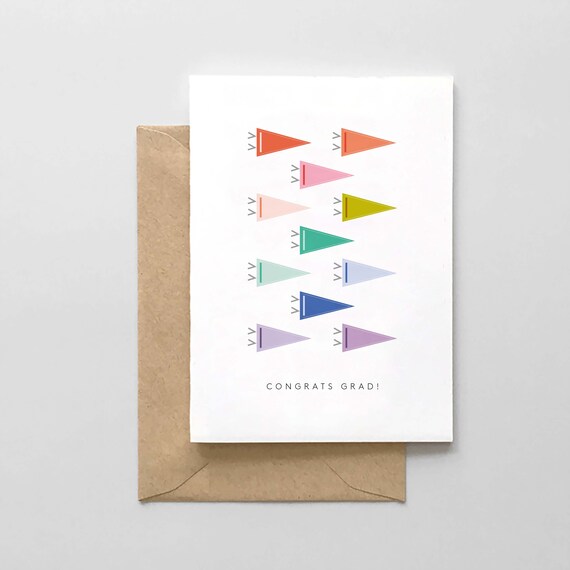 Congrats Grad Pennant Design - Etsy