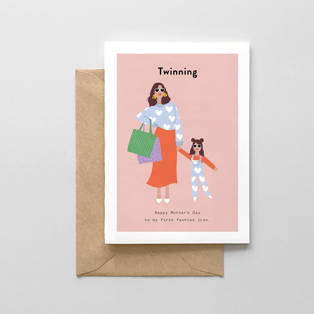 Twinning - First Fashion Icon - Mother's Day Card - Etsy