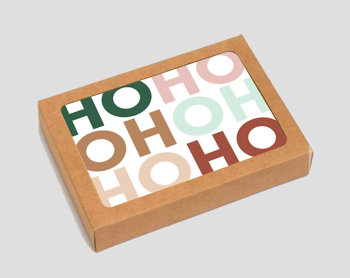 HOHOHO: Boxed Set of 6 Cards - Etsy