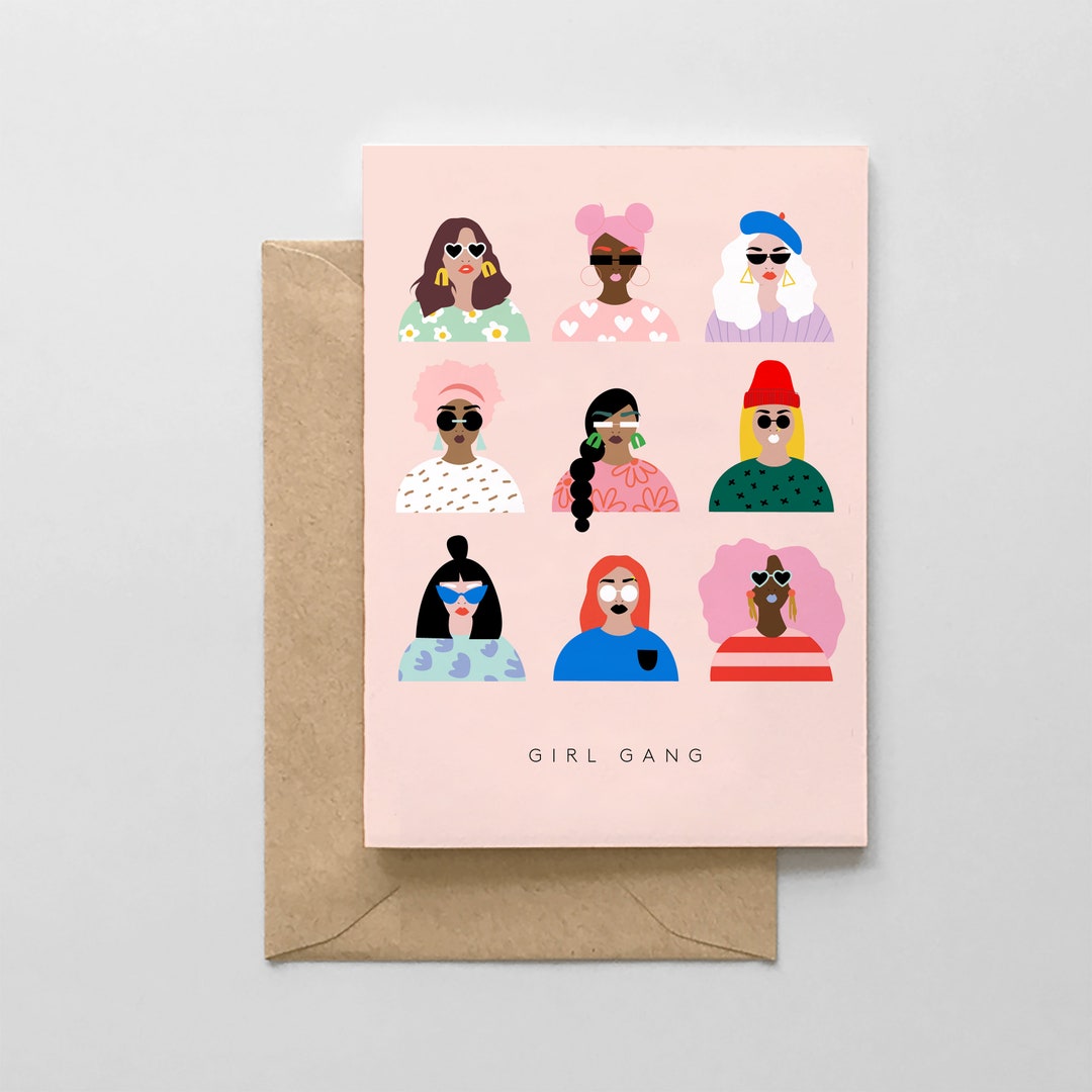 Girl Gang - Single Card - Etsy