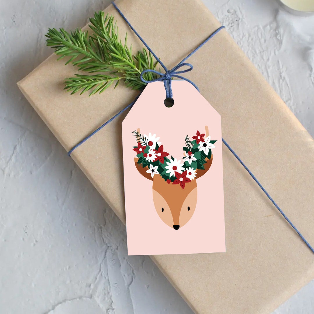 Reindeer Design - Gift Tags - Set of 10 - Etsy