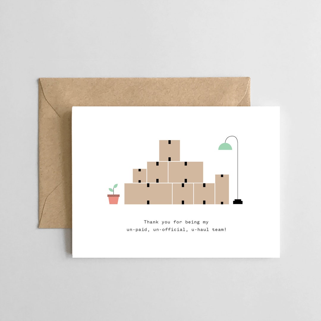 Thank You to My Moving Team! Funny House-warming Card - Etsy