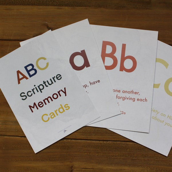 Abc Bible Verse Cards - Etsy