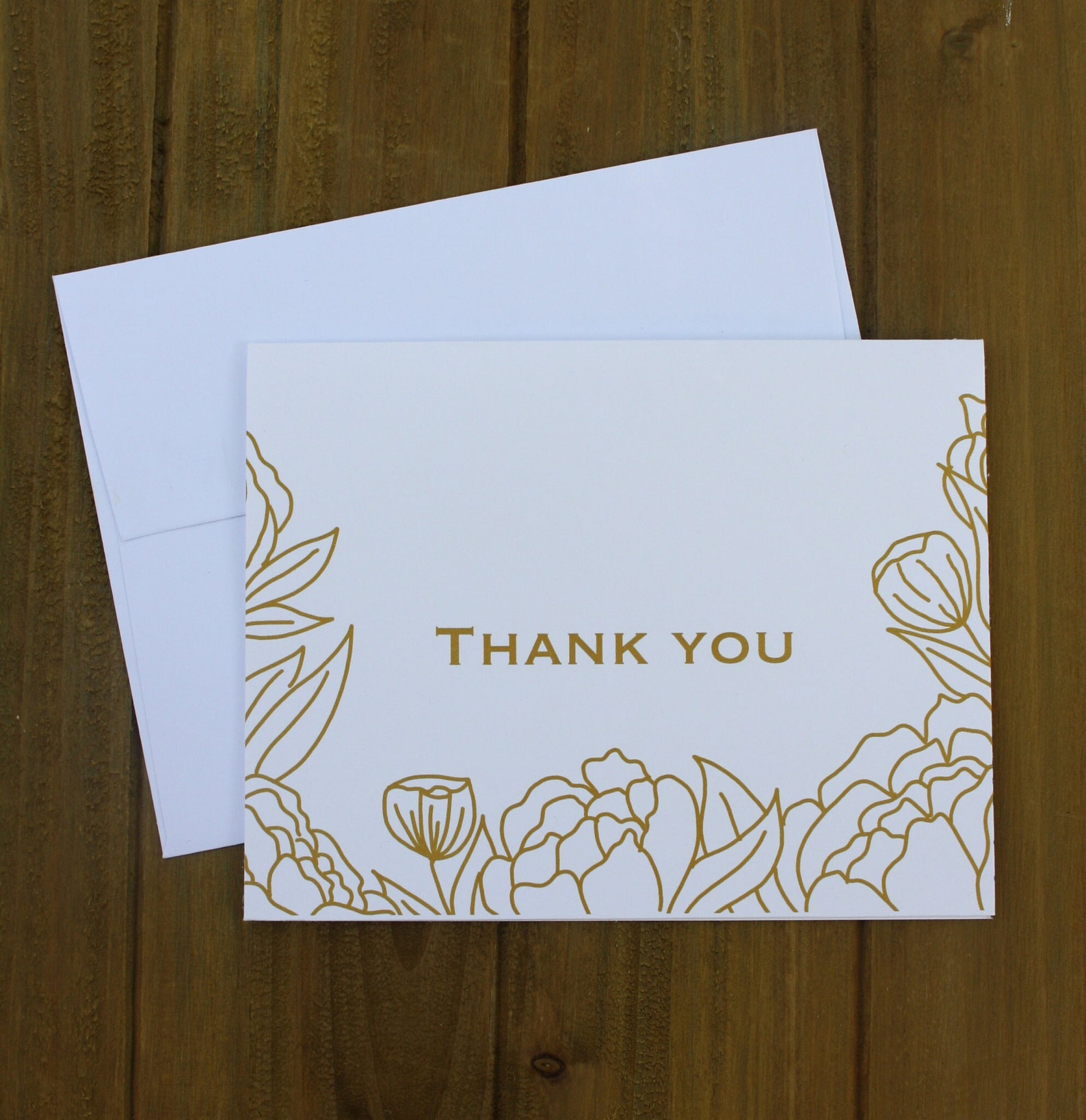 Floral Thank You Note Card Set Wedding Thank You Card Set - Etsy