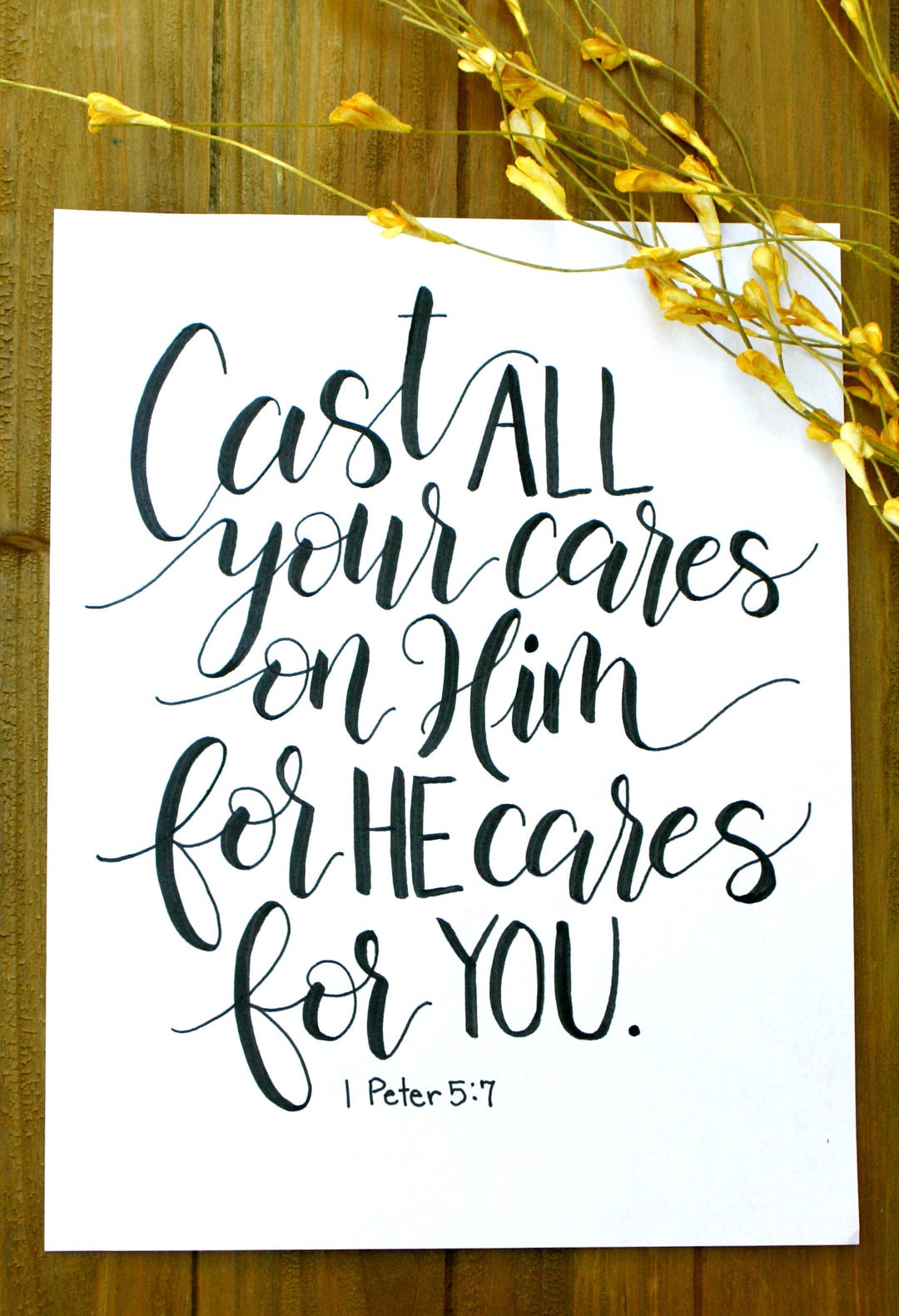 Cast All Your Cares on Him Printable Art - Instant Download Art - 1 ...
