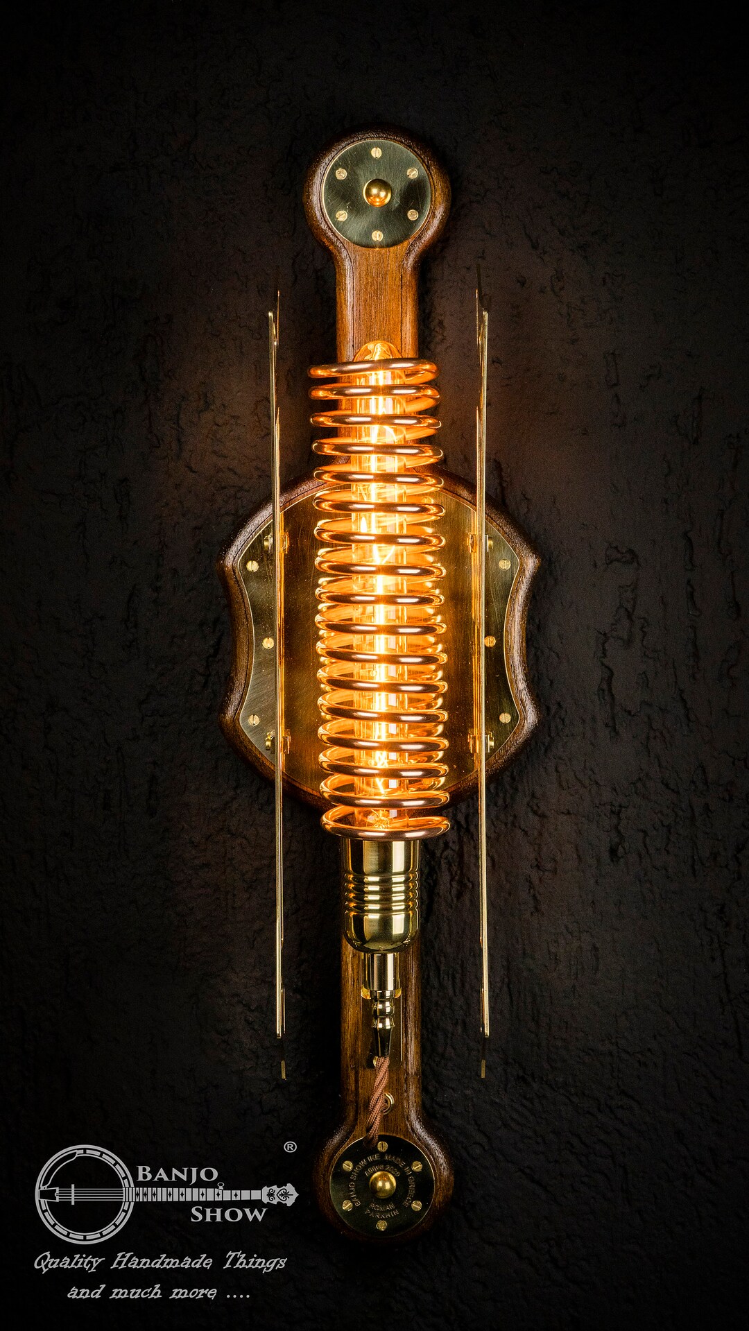 Steampunk Wall Lamp wasp this is a Pre-order for Manufacturing - Etsy