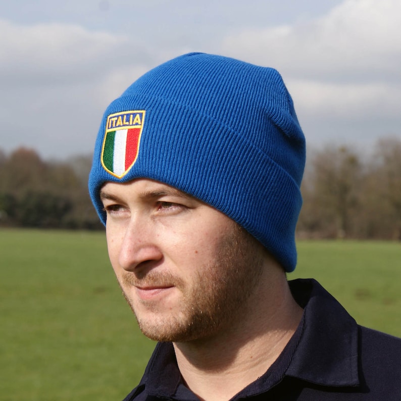 Italy Italia Embroidered Rugby Football Beanie Hat - Etsy UK