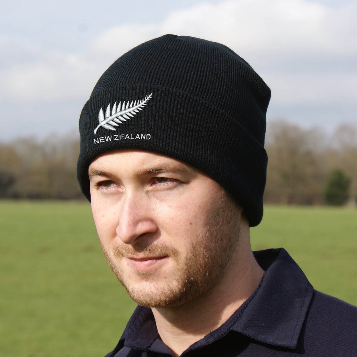 New Zealand Embroidered Rugby Football Beanie Hat - Etsy