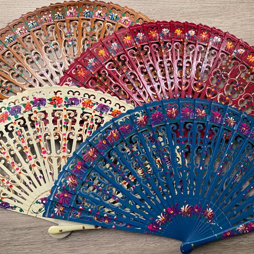 Classic Spanish Hand Held Fan - Etsy